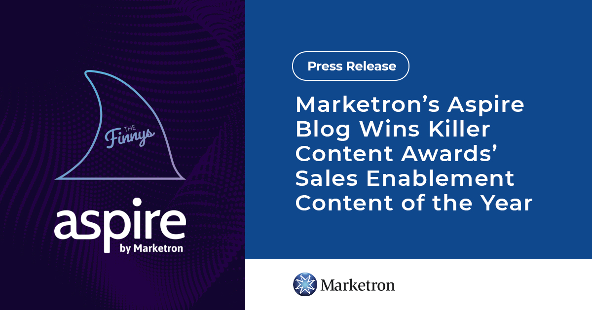 Aspire Blog Wins Sales Enablement Content Award | Marketron