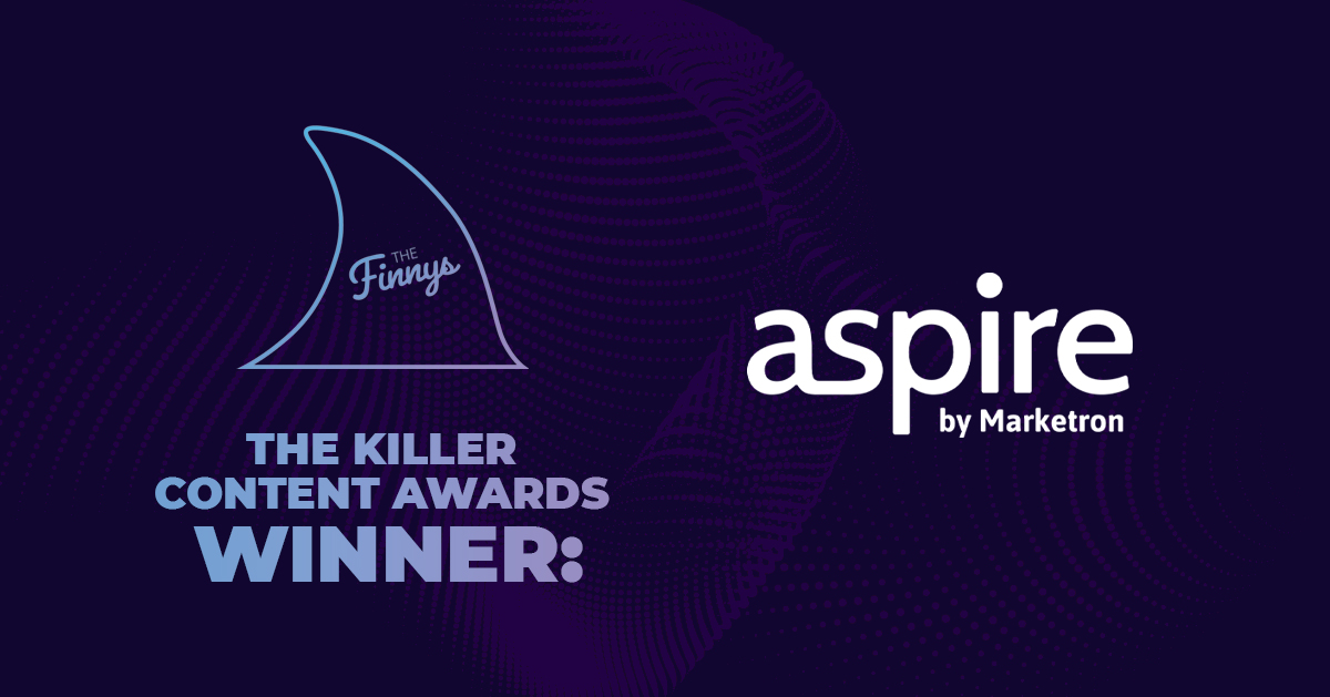 Aspire Blog Wins 2025 Sales Enablement Content Award | Marketron